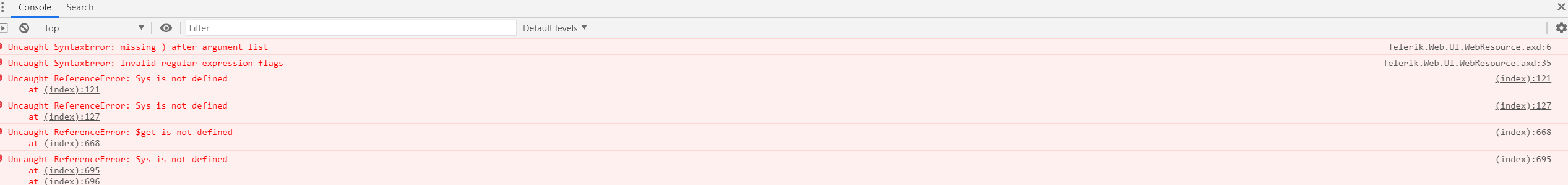 Telerik Web Ui Webresource Axd Sys Is Not Defined Progress Community