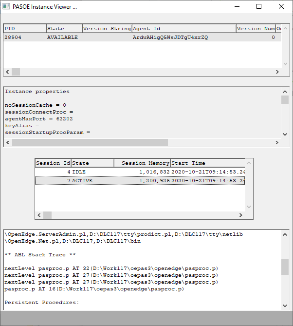 PASOE Instance Viewer tool for visualizing PASOE Instance Statistics ...