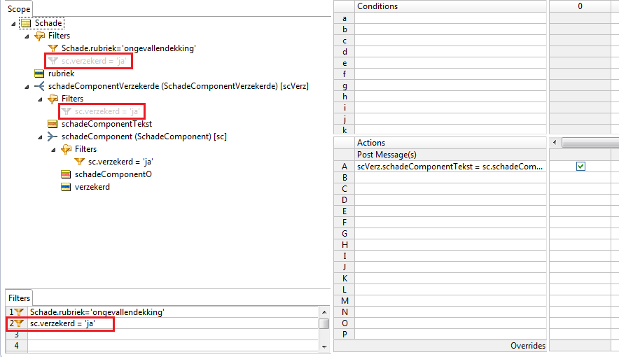 Inconsistent rule response when filter/precondition is enabled but disabled in the rulesheet ...