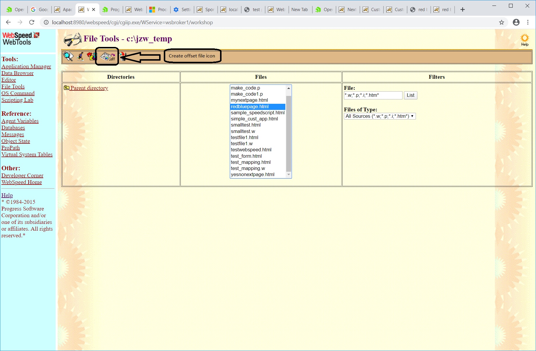 Creating an offset file for a webspeed html file with no database or smartdataobject. - Progress ...