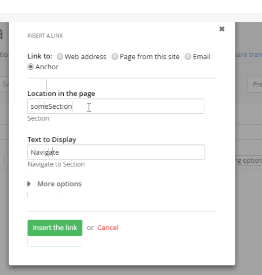 How to override the LinkManagerDialog and an anchor tag - Progress ...