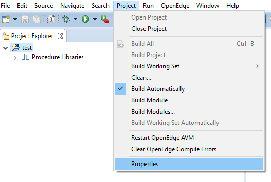 How to make a database connection for an Progress Developer Studio for OpenEdge project using ...