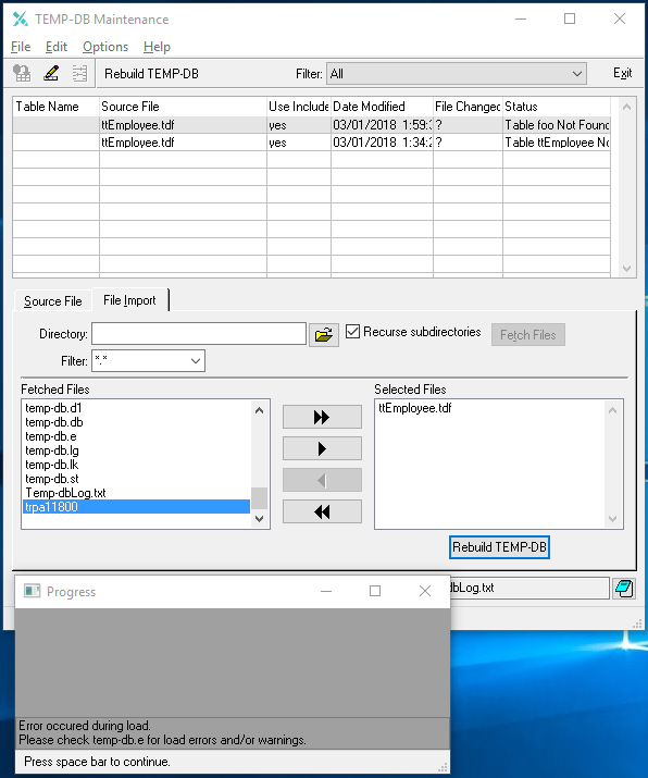 Invalid Initial value error adding date field in Temp Table Maintenance tool - Progress Community