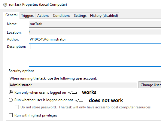 Starting a batch job running prowin32.exe via Task Scheduler fails ...