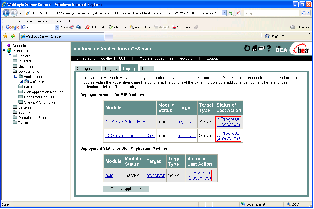 Corticon 5.x Sample EAR installation for WebLogic 8.1 - Progress Community