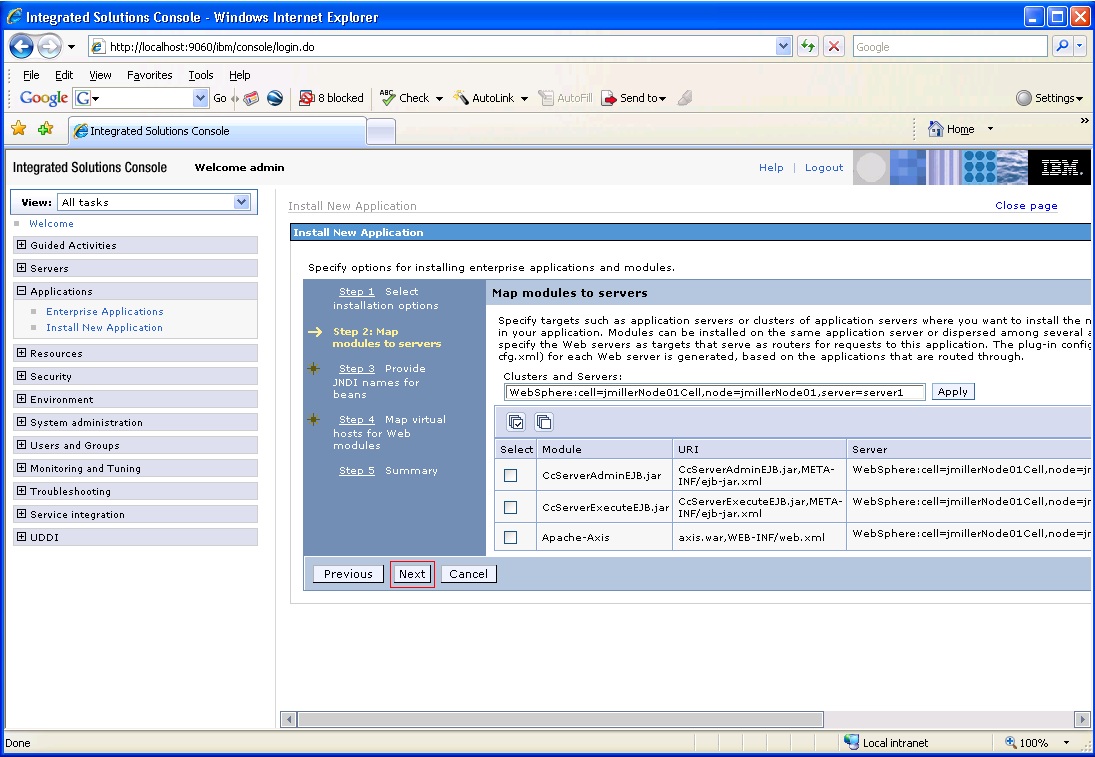 CORTICON SERVER 5.2.x SAMPLE EAR INSTALLATION FOR WEBSPHERE 6.1 ...