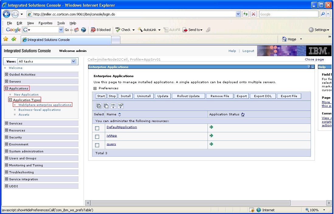 Corticon Server 5.5.x, 5.6.x sample EAR Installation for WebSphere 7.0 ...