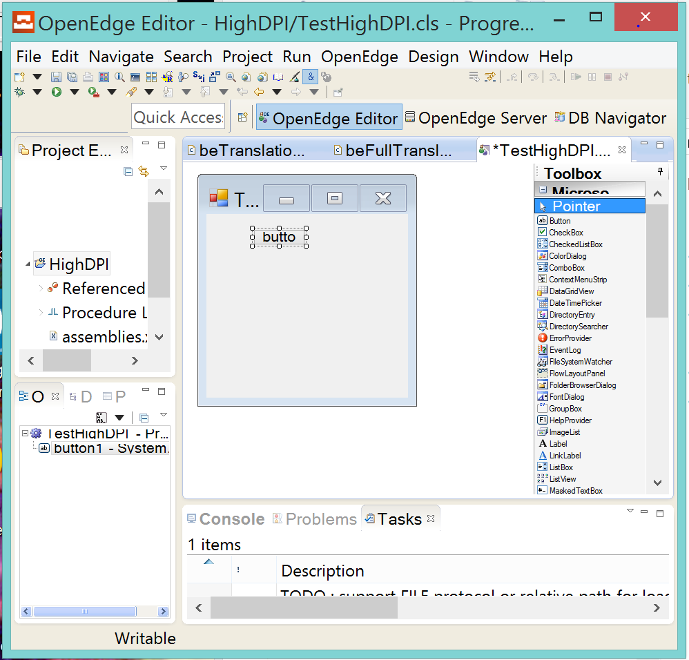 Product components display incorrectly in Developer Studio with a high DPI screen - Progress ...