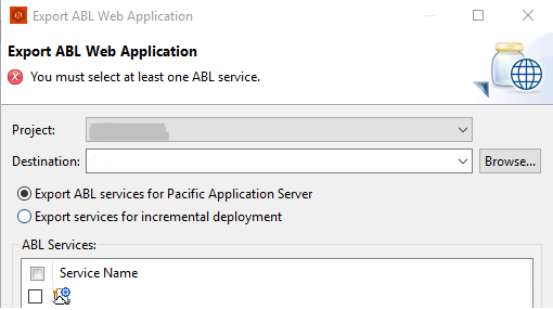 How to export a REST or ABL webapp service from PDSOE to an existing REST application in PASOE ...