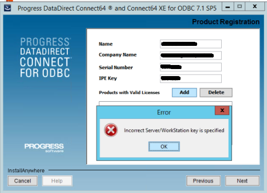 License Key Not Working On Windows Server With Error Incorrect Server Workstation Key Is