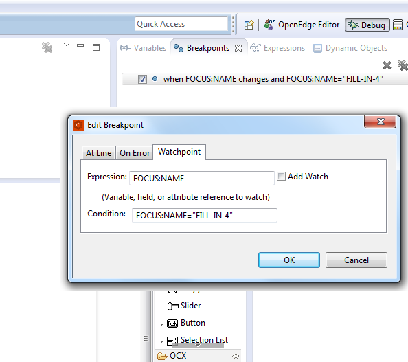 Focus System Handle Doesn T Work With Pdsoe Debugger Watchpoints Progress Community