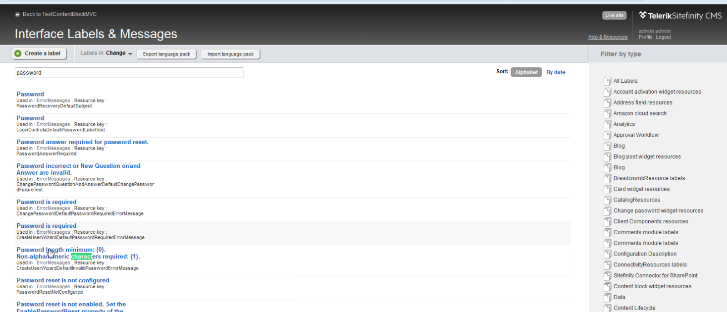 How to change password error message when registering a new User ...