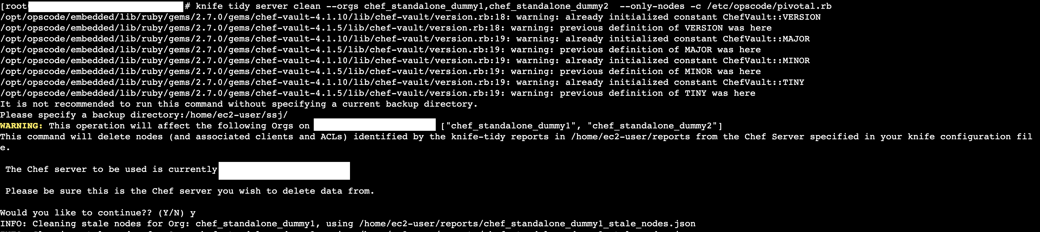 Clean up stale nodes in Chef Infra server using knife tidy - Progress Community