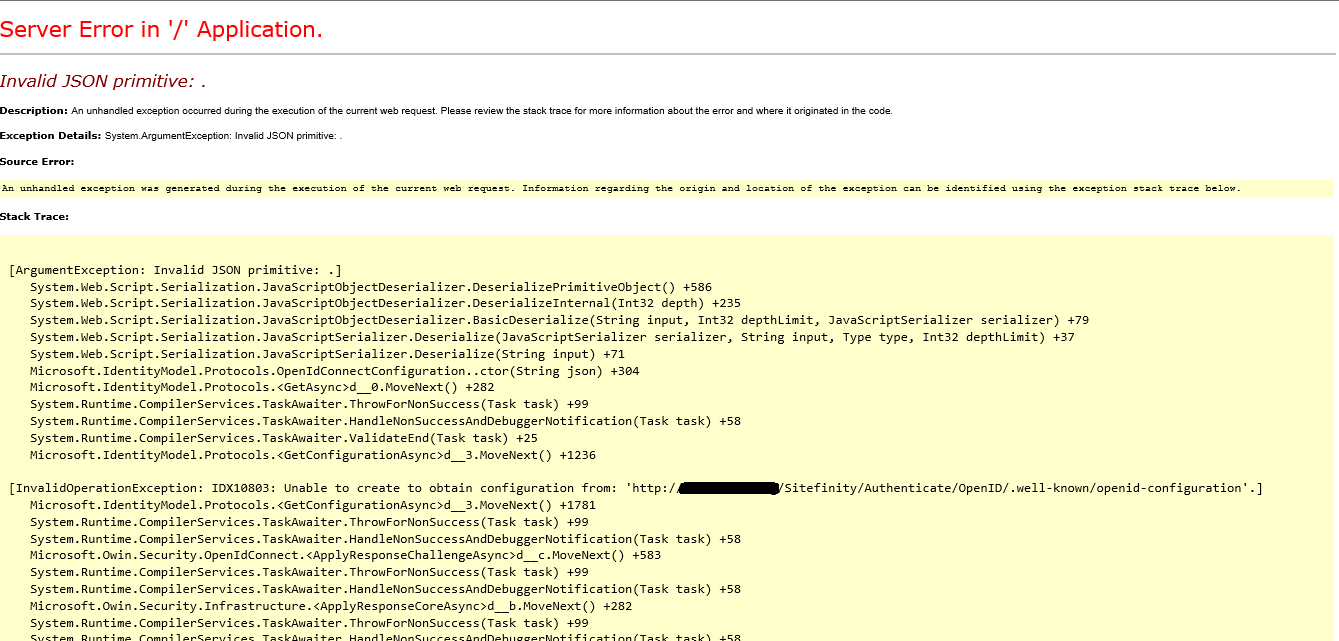 Invalid JSON primitive error - Progress Community