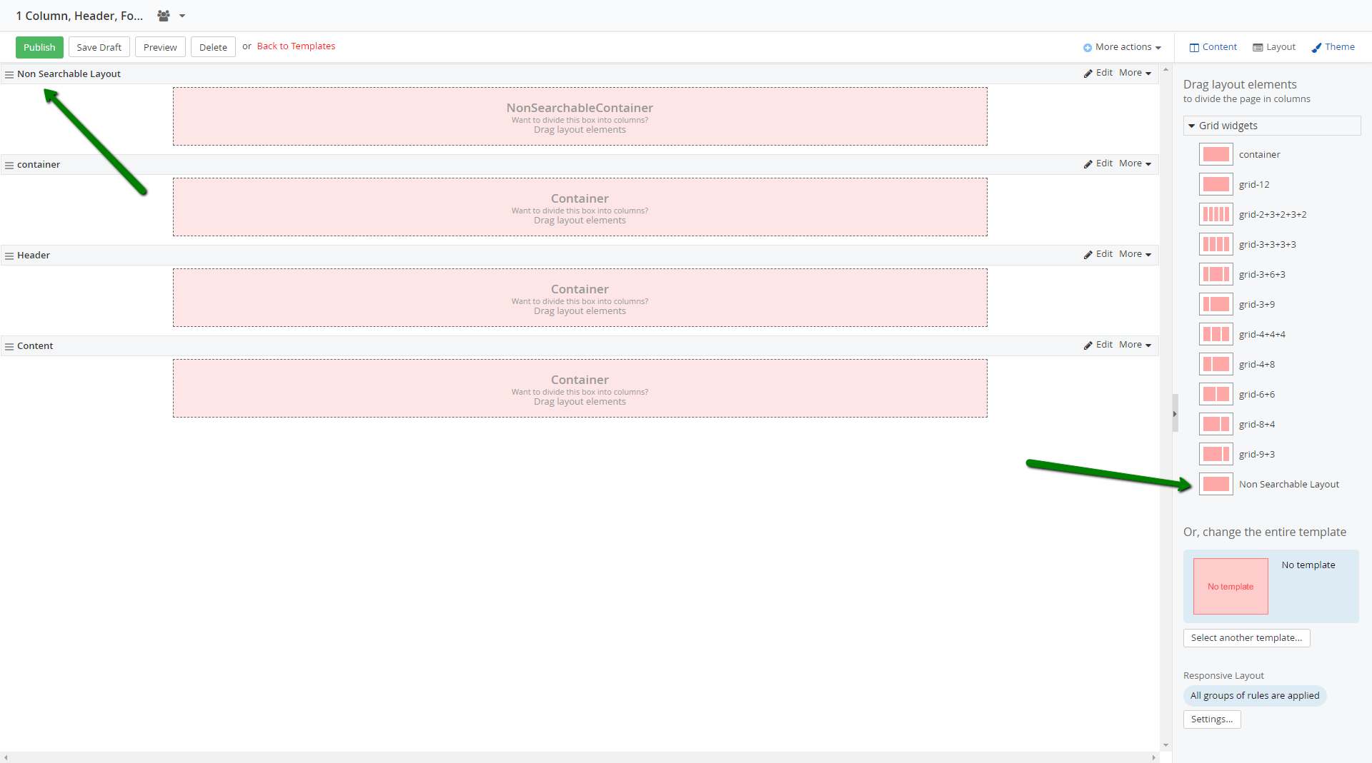 Mvc Hiding Page Content From The Search In Sitefinity Using Grid Layout Progress Community