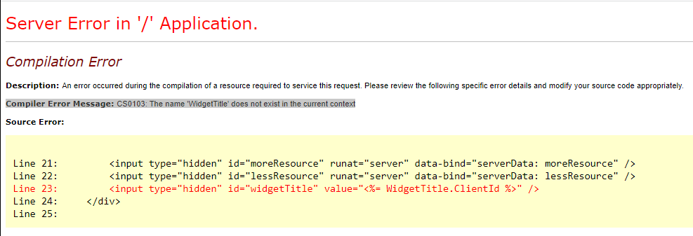 Upgrade An Error Is Thrown In The Dashboard Page After An Upgrade To A