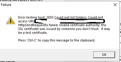 Invalid certificate authority error when Automation tries to access ...