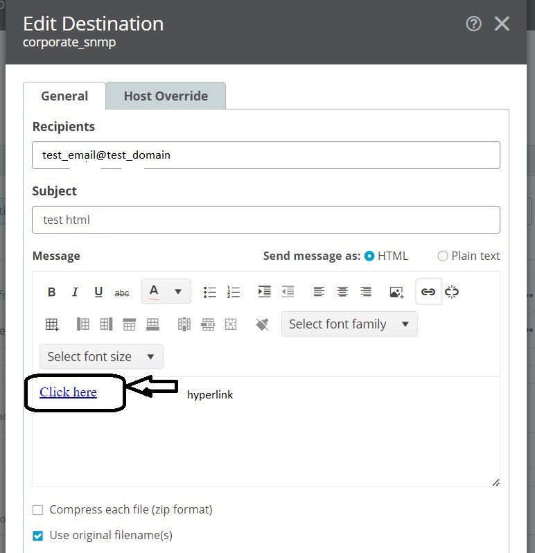 How to add a hyperlink to the body-text of an email. - Progress Community