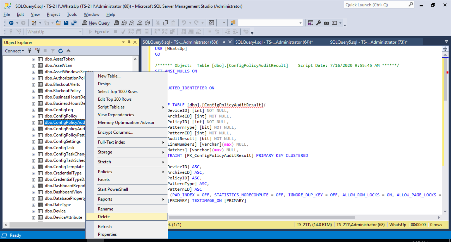 Rebuild SQL database table - Progress Community