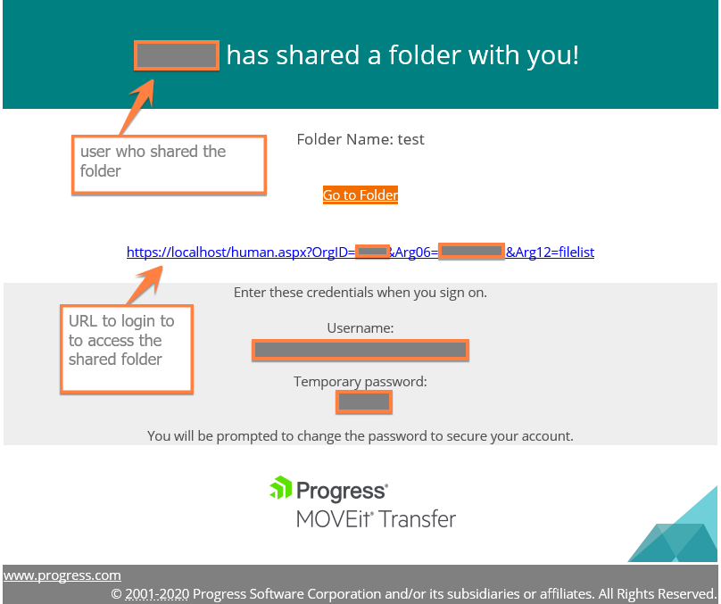 Moveit Transfer Shared folder email notification to new user - Progress ...
