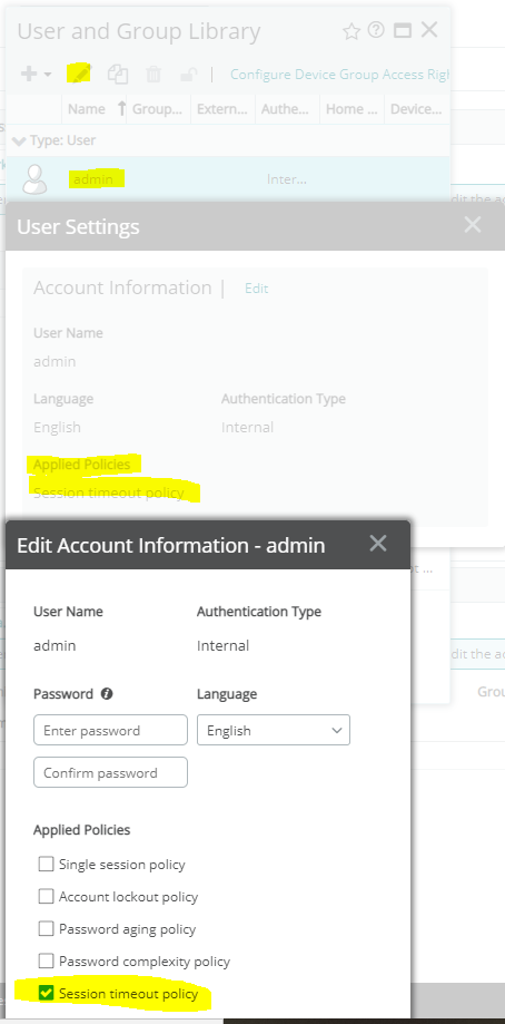 Session lock policy for idle sessions on the web interface - is there ...
